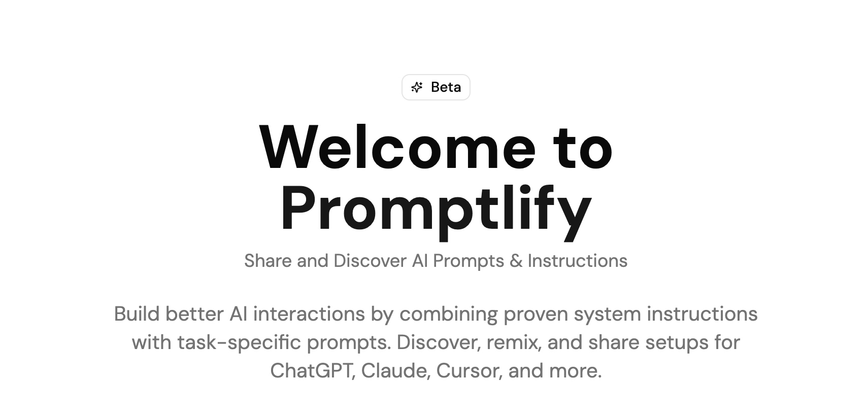 Promptlify - Share and Discover AI Prompts & System Instructions